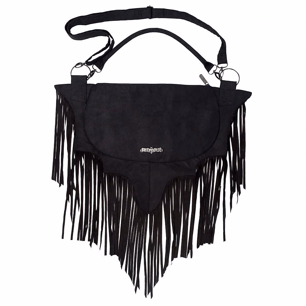 kreepsville 666 Bat Wing Fringe Shoulder Bag Women's Purse Handbag