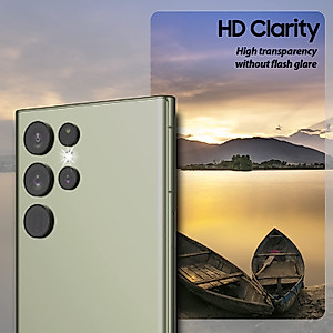 [Dome Camera Ring type] Galaxy S23 Ultra Camera Protector by Whitestone [One Touch Installation] - 1 pack