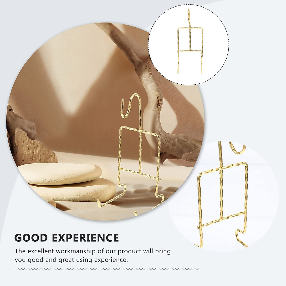 Zerodeko Desktop Stand 2pcs Tea Cup and Saucer Display Stand Holder Rack Teacup Easel Metal Cup Saucer Holder Display Shelf for China Coffee Mug Organizer Wire Gold A Octopus Mug Holder