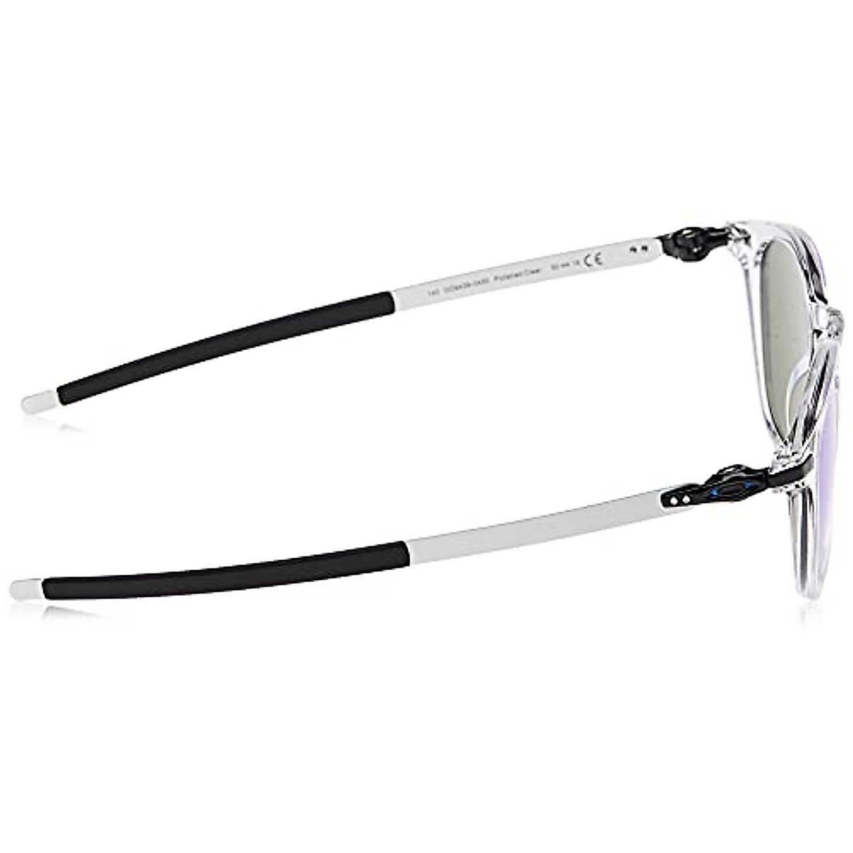 Oakley Men's OO9439 Pitchman R Round Sunglasses, Polished Clear/Prizm Sapphire, 50 mm