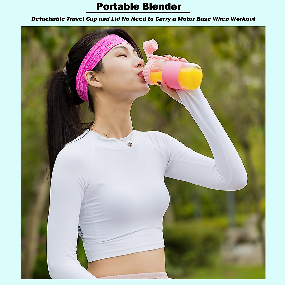 Smoothie Blender, Portable Blender, Christmas Gifts, Personal Blender Shakes, Small Blender Protein Drink Shaker With 2 Travel Cup And Lid Bpa Free, Usb Rechargeable, 15 Oz