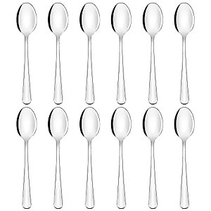 12-Piece Demitasse Espresso Spoons, 4.7 Inch Stainless Steel Mini Coffee Spoons for Dessert, Ice Cream