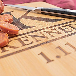 Custom Catch Personalized Cutting Board Wedding Gift - Durable Bamboo (Monogram)