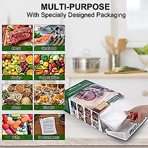 AENTGIU Vacuum Sealer Bags for Food, 200Pcs Quart Size 8" x 12", BPA Free PreCut Vacuum Storage Bags For Food Saver, Seal a Meal, Freezer Bags Space Saver for Vac Storage, Meal Prep or Sous Vide