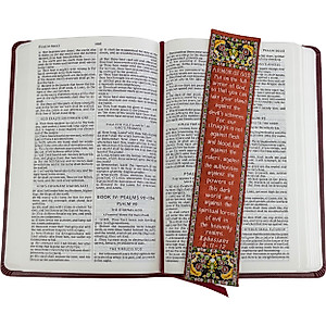 Armor of God, Bulk Pack of 6 Woven Fabric Christian Bookmarks, Silky Soft Ephesians 6:11-12 Flexible Bookmarker for Novels Books and Bibles, Traditional Turkish Woven Design, Memory Verse Gift