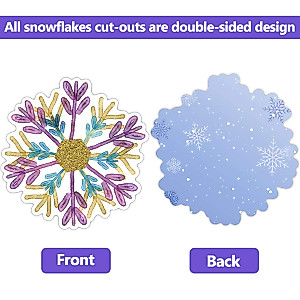 Snowflake Cutouts Holiday Christmas Classroom Decoration 45pcs