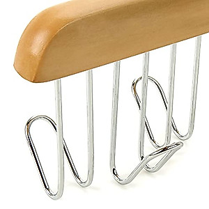 HANGERWORLD Wooden Belt Hanger for Closet with 12 Hooks - Jewelry, Tie and Belt Organizer Rack