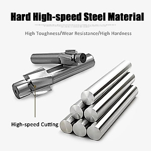 Akozon 5pcs M3-M8 Slotting Counterbore End Mill Cutter Solid Slot Countersink End Mill Drill Bit