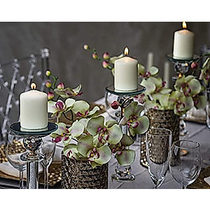 BOLSIUS 20 Count 1.6 x 2.4 Inch Ivory 'Small' Pillar Candles - 7 Burn Hours - Premium European Quality - Unscented Dripless and Smokeless Wedding, Party, Restaurant, & Special Occasion Candle Set