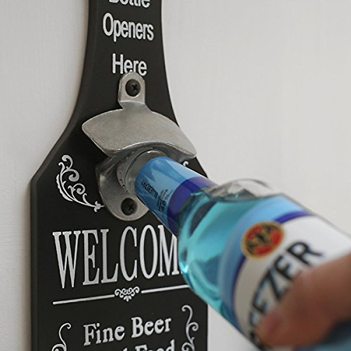 Metal Crown Polished Wall Mounted Beer Bottle Opener
