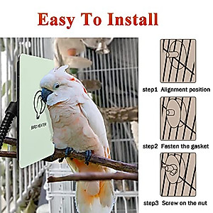 Bird Heater - Snuggle Up Bird Warmer, Bird Heater for Cage, for Exotic Pet Birds African Grey Parakeets Cockatiel Budgies Cockatoo Parrots 120V (Small 3.7 X 5.7 in)