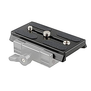 CAMVATE Camera Quick Release Base Plate with 1/4" & 3/8" Threads Compatible with Manfrotto577/ 501/504/ 701 Tripod - 2149