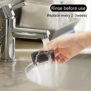 Comsmart Cat Fountain 6 Sponge Filters Replacement, Pet Dog Fountain Sponge Foam Filters for Round and Cubic Stainless Steel Top Cat Water Fountain Automatic Drinking Water Dispenser