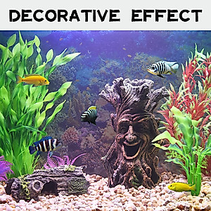 PTFJZ Fish Tank Accessories-Hollow Tree Trunk Aquarium Decorations Disney Aquarium Decorations for Betta Hideout Caves Large Aquarium Décor Thematic Ornaments