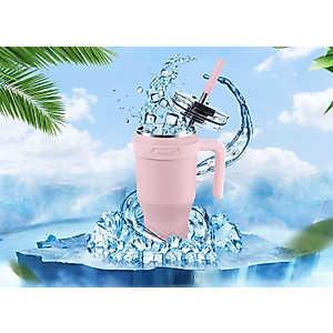 Zenbo 40 oz tumbler with handle and straw,Leak Proof Lid,Keeps Drinks Cold up to 34 Hours,Dishwasher Safe