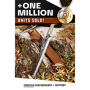 Dalstrong Slicing Knife - 12 inch Carving - Barbarian Series - Premium Swedish 14C28N High Carbon Stainless Steel - Brown Stabilized Wood Handle - Leather Sheath