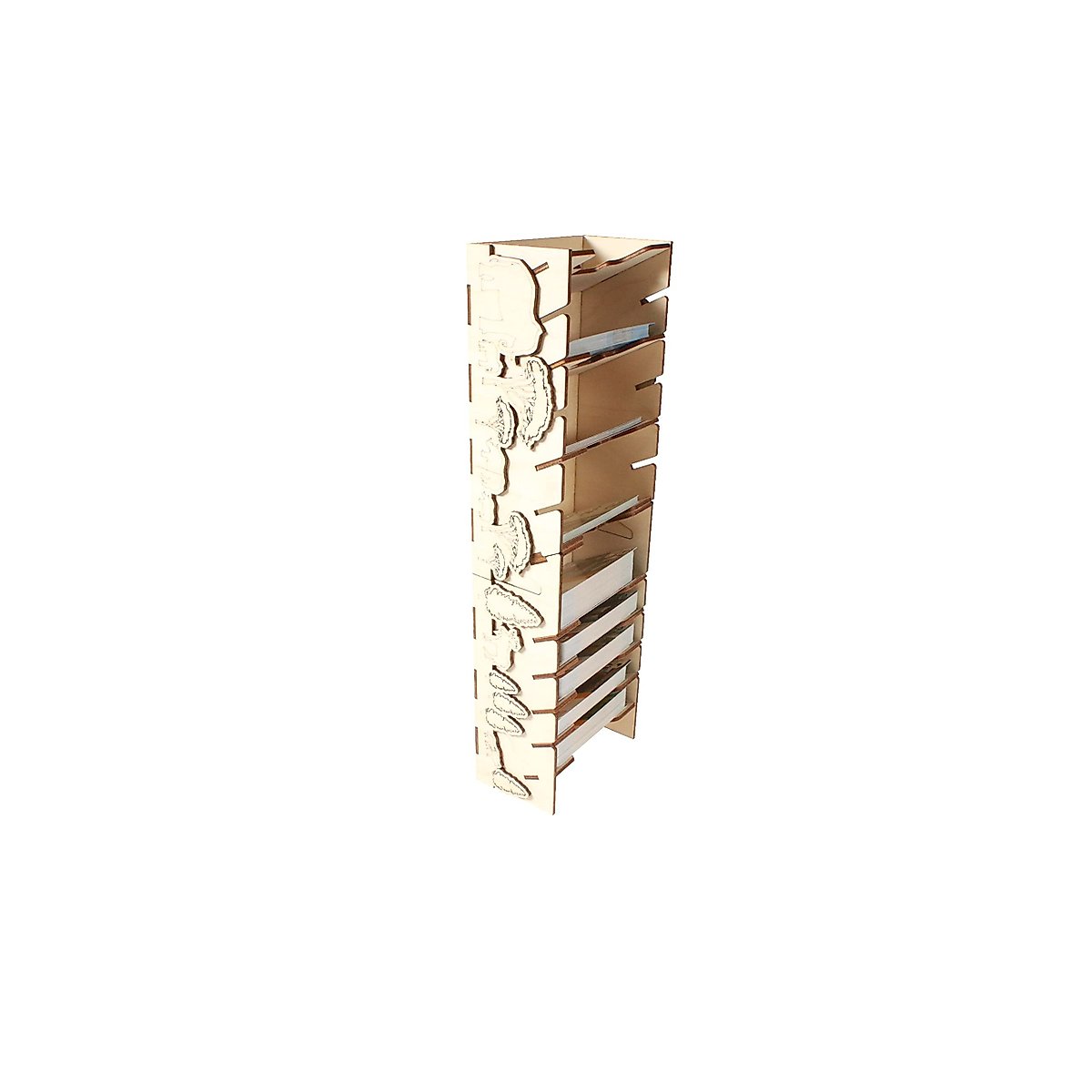 The Broken Token Ark Nova Compatible Game Organizer - Wood Storage Box with Multiple Trays for Cards, Bids, Players & More - Unofficial Wooden Game Organizer