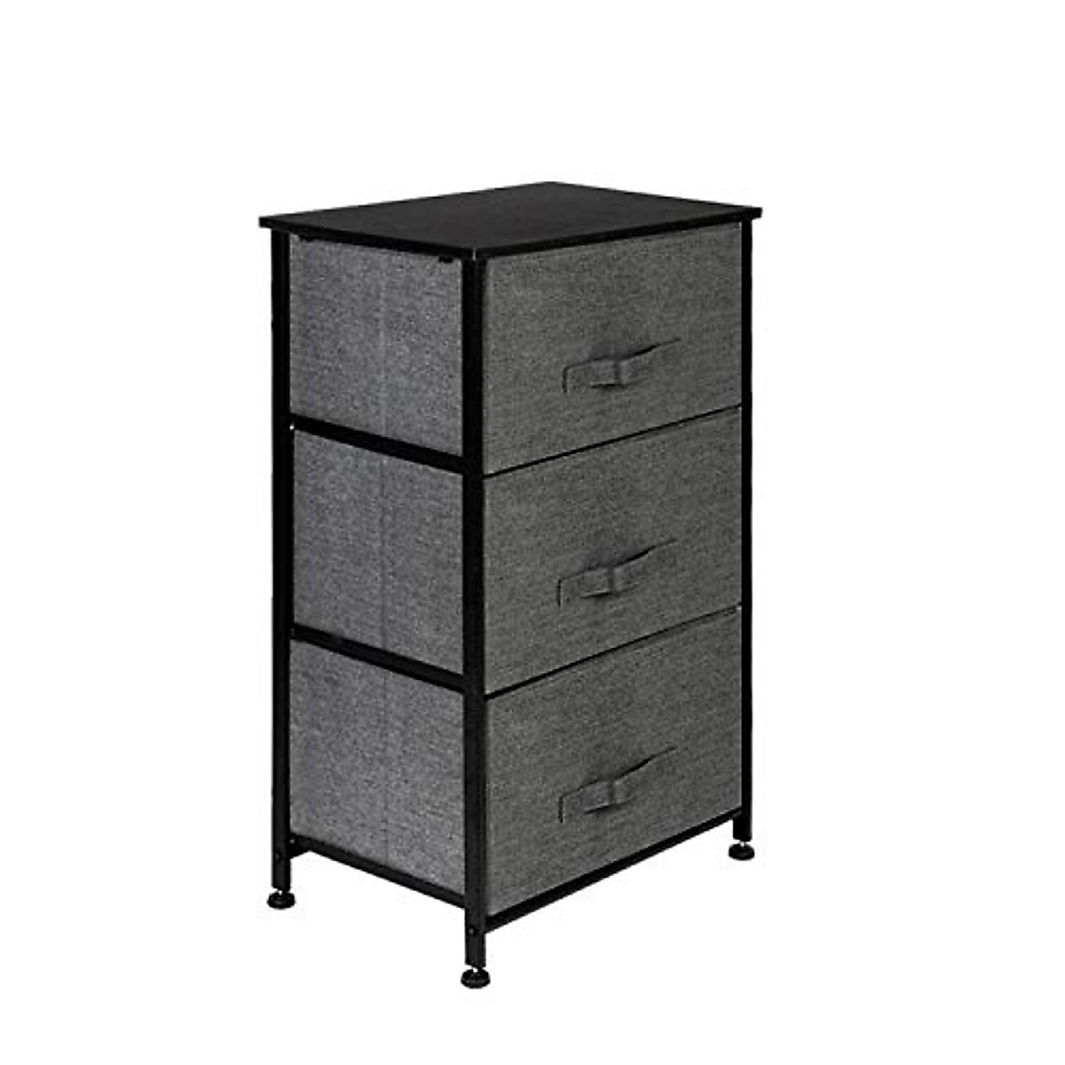 Corodo 3 Drawers Dresser Fabric Furniture Storage Tower Unit for Bedroom, Hallway, Entryway, Hallway Closet Organizers - Sturdy Steel Frame, Wood Top, Easy Pull Handle Bins