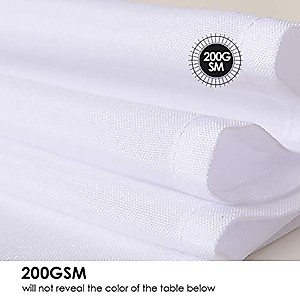 FURNLIK EVENTSDECO White Tablecloth Rectangle Table Cloth Polyester 60x84 Wrinkle Resistant, Stain Resistant Table Cloths for Banquet Vendor Wedding Buffet and Party