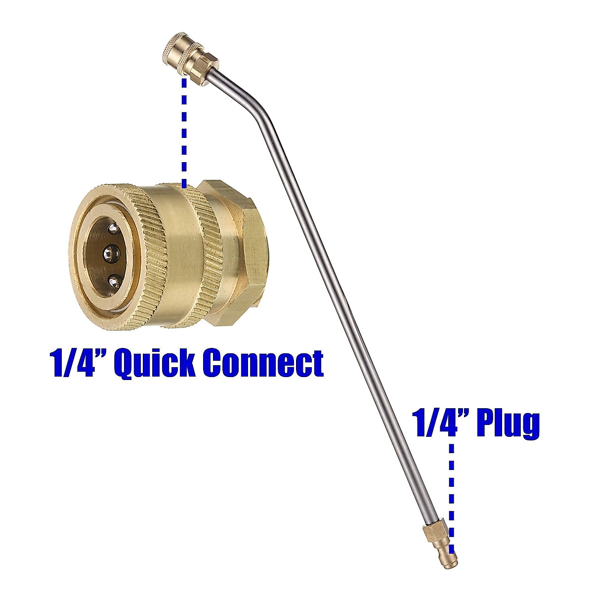 M MINGLE Pressure Washer Wand Extension, 1/4 Inch Quick Connect, 4000 PSI