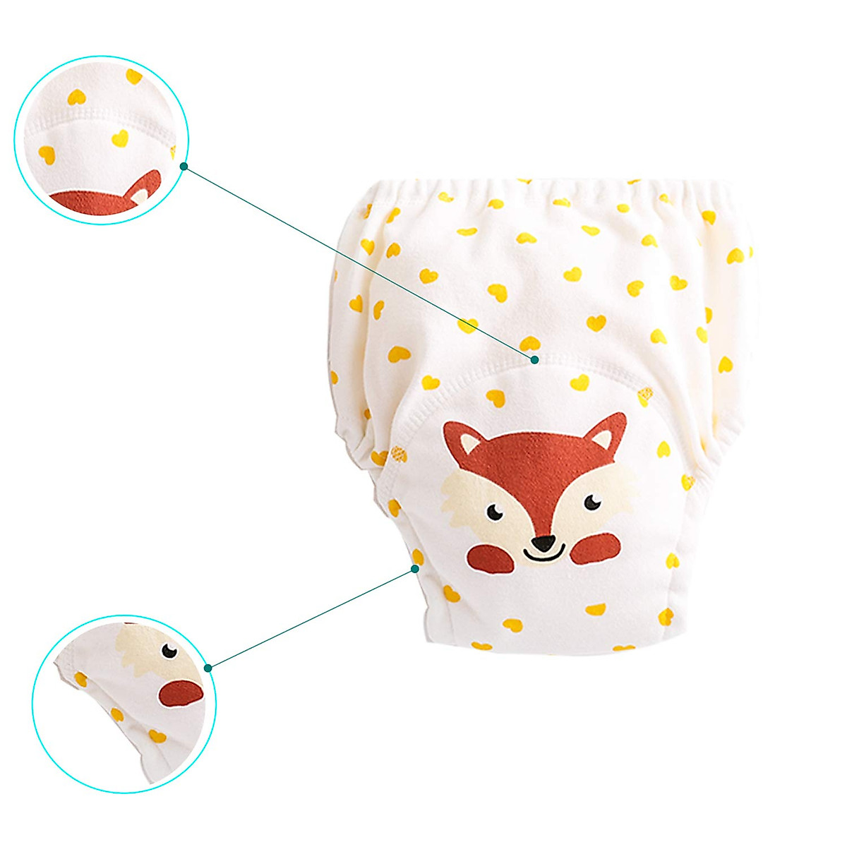 6 Pack Potty Training Pants for Boys Girls, Learning Designs Training Underwear Pants(2-3T)