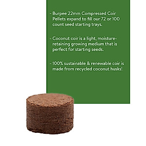 Burpee 72 Count Coir Seed Starting Pellet 22.5mm