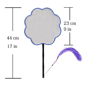 HangErFeng Silk Double-sided Hand made Embroidered Fans Classical Hanfu Accessories Chinese Fan Flower 33