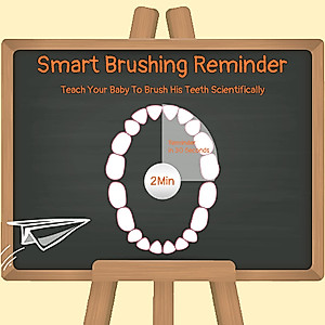 Kids Electric Toothbrush with Octopus Design for Children Aged from 3 to 12 Years Old, 2 Modes with Memory & 20000 to 31000 SPM, IPX7 Waterproof, Fun & Easy Cleaning Design (Orange)