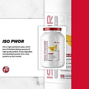 Metabolic Nutrition Whey Protein Isolate ISO PWDR Strawberry Cream, 3.04lb, 23 Servings, 26g Protein, Fast Digesting, Zero Carbs, Delicious Flavor, Very Low Carbs & Fat, Zero Lactose