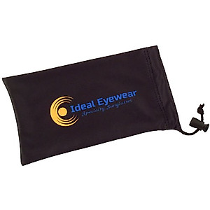 Ideal Eyewear Night Driving Wear Over Glasses Yellow Lens Fit Over Glasses (Black Frame with case, Large)
