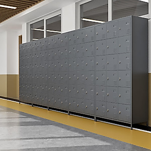 SUXXAN 18 Doors Metal Lockers for Employees for Offices School Gyms Home,Assembly Required,Dark Gray