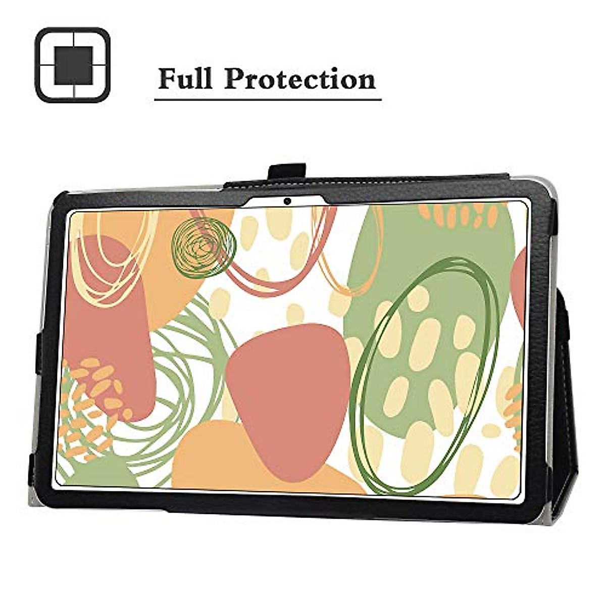 LiuShan Compatible with Huawei MatePad 10.4 case,Huawei Honor V6 case,PU Leather Slim Folding Stand Cover for Huawei MatePad 10.4" BAH3-AL00 BAH3-W09 / Honor V6 Tablet,Black