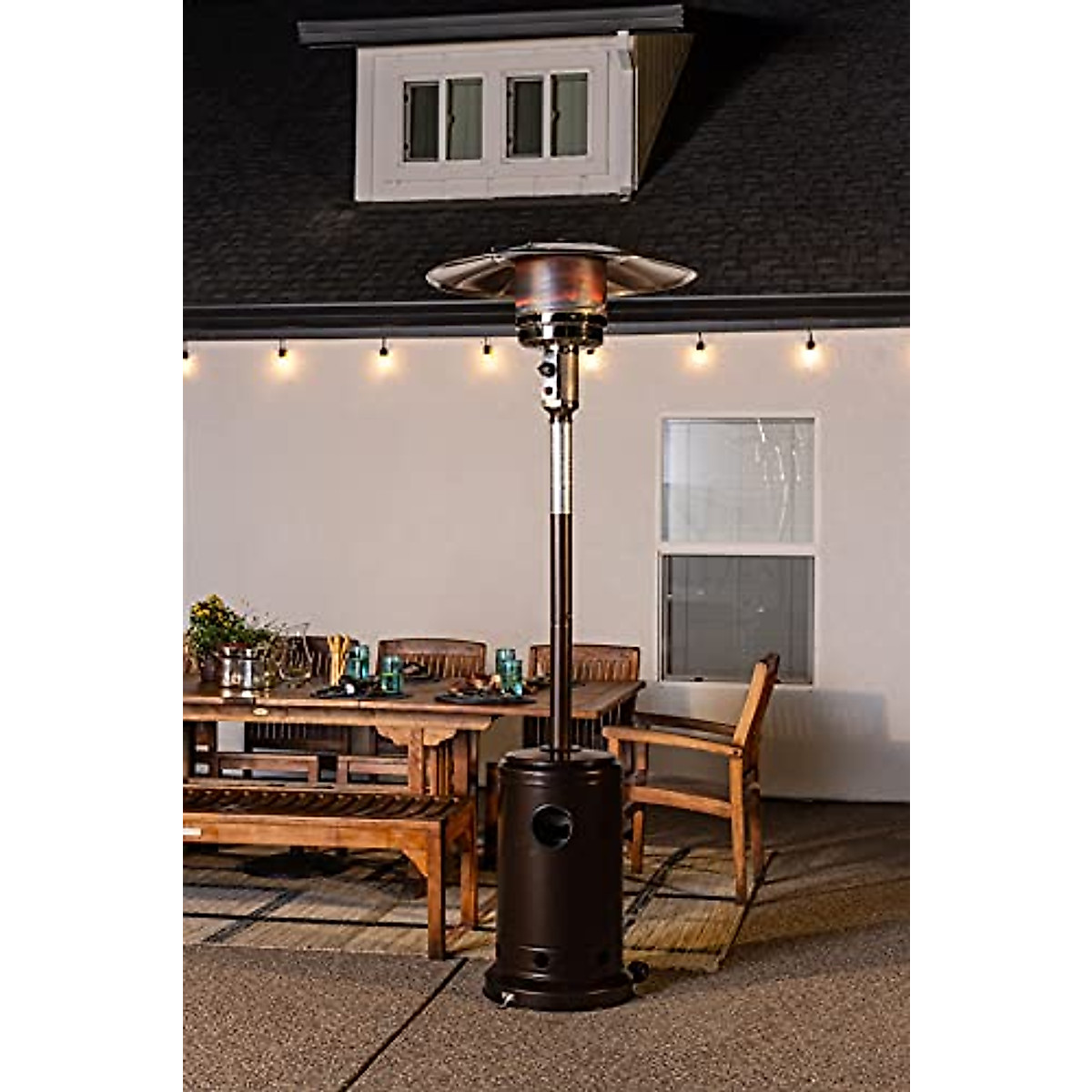 Bond Manufacturing 52156 87" Tall 46,000 BTU Patio Heater, Bronze