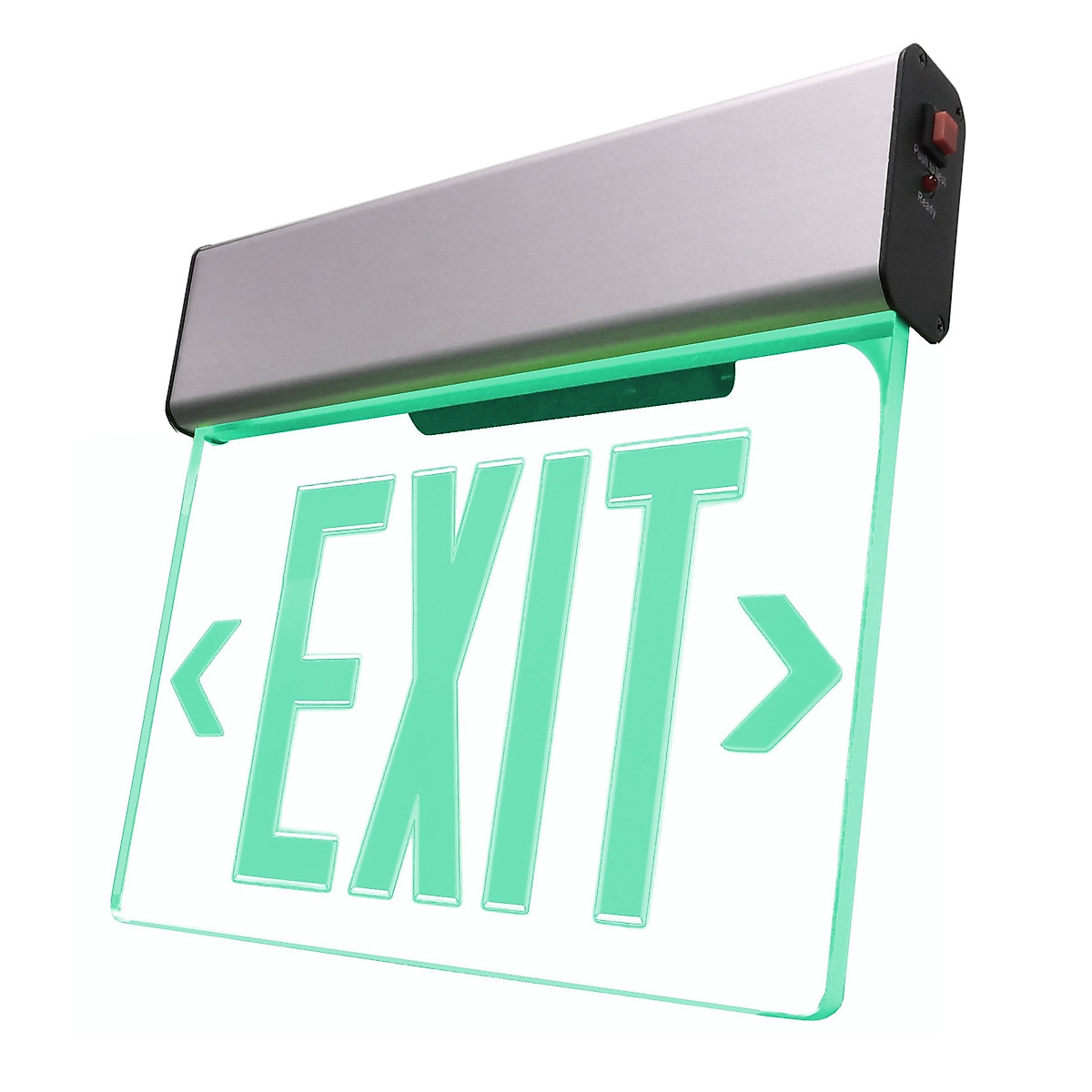 NICOR Lighting LED Emergency Exit Sign, Clear with Green Lettering (EXL2-10UNV-AL-CL-G-1)