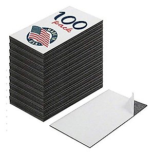 Self Adhesive Business Card Magnets 100 Pack, Peel and Stick, Value Pack of 100 | Great Promotional Product | for Business Students, Professionals, Adults