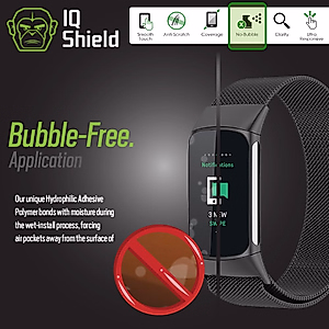 IQShield Screen Protector Compatible with Fitbit Charge 6 / Charge 5 (6-Pack) Anti-Bubble Clear TPU Film
