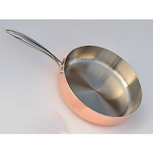 Kila Chef Tri-Ply Copper Bottom Saute Pan with Lid
