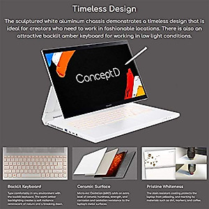 ConceptD 7 Ezel CC715-71-7163 Convertible Creator Laptop, Intel i7-10875H, GeForce RTX 2080 SUPER, 15.6" 4K UHD IPS, PANTONE Validated, 100% Adobe RGB, 32GB DDR4, 2TB NVMe SSD in RAID 0, Wacom EMR Pen