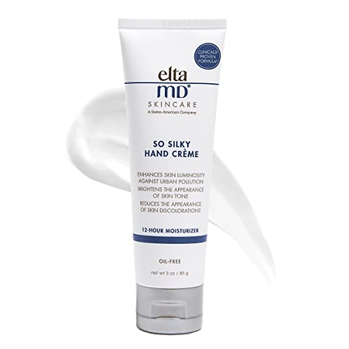 EltaMD So Silky Hand Crème, Moisturizing Hand Lotion with Ceramides, Sclareolide and Vitamin E for Dry, Flaking Hands, 12-Hour Hand Cream, 3 oz.
