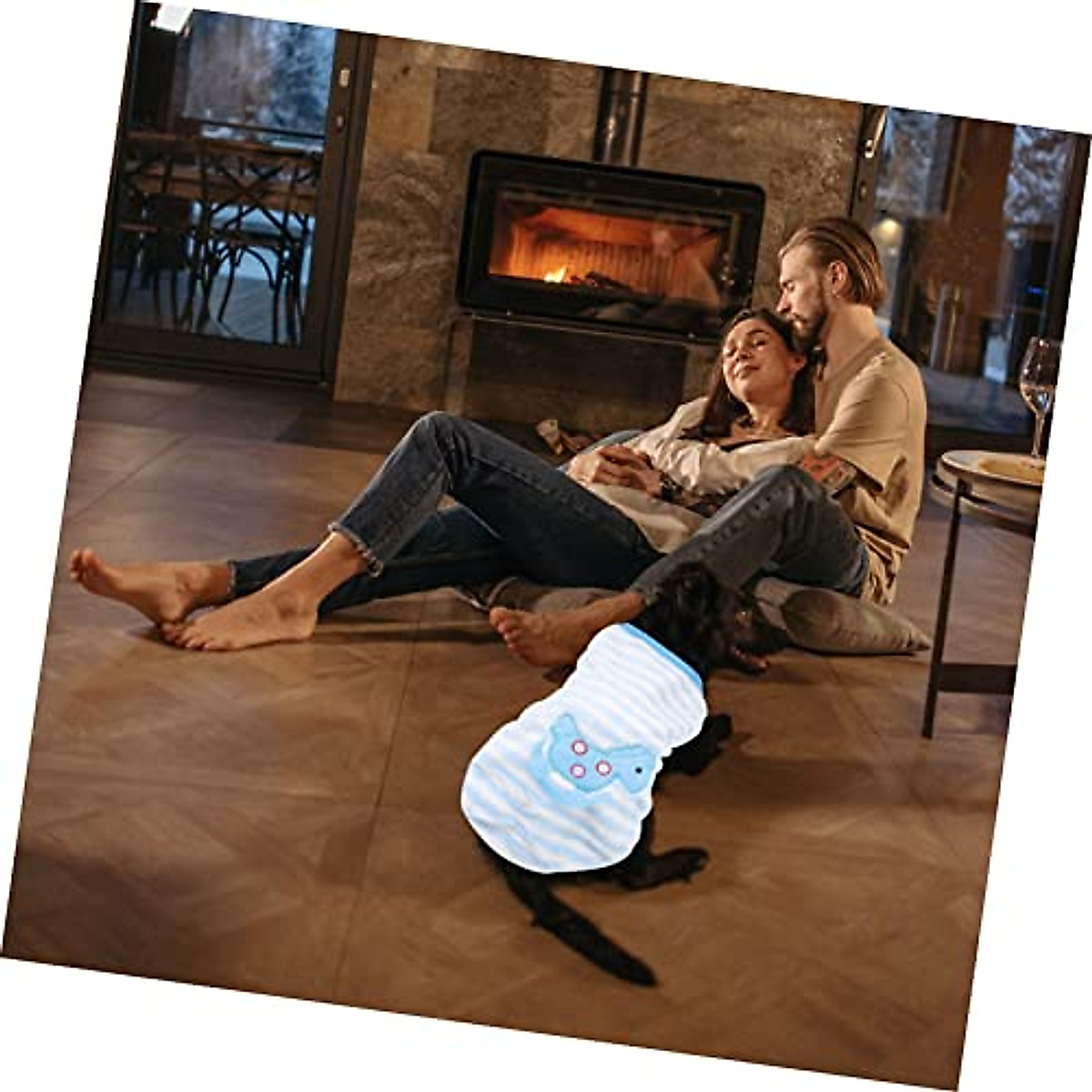 4pcs Shirts Winter Two- Medium Dachshunds Clothes Coat Flannel Apparel Girls Yorkies Basic Clothing Pet Female Cute Yorkshire Autumn Warm Shirt Legged Coats Cotton Dress