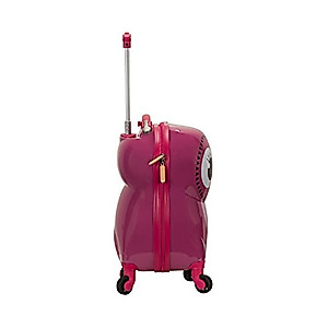 Rockland Jr. Kids' My First Hardside Spinner Luggage, Telescoping Handles, Owl, Carry-On 19-Inch