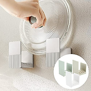 UPKOCH Pot Lid Stand 3pcs Pot Lid Holder Organizer Plastic Wall Mount Pan Cover Organizer Multifunction Kitchen Countertop Storage Rack for Spoons Cutting Board Pot Lid Organizer