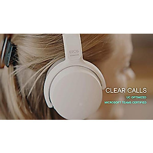 EPOS | SENNHEISER Adapt 360 White (1000210) - Dual-Sided, Dual-Connectivity, Wireless, Bluetooth, ANC Over-Ear Headset | for Mobile Phone & Softphone | Teams Certified