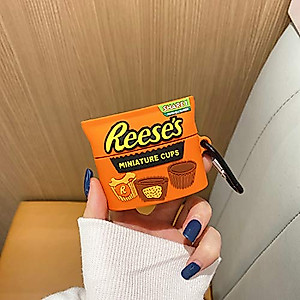 Airpod Pro Case, Cute 3D Funny Reeses Cartoon Soft Silicone Cover, Kawaii Cool Keychain Design Skin, for Girls Children and Boys Airpod Pro Case (KANSDF/PRO/REESES)