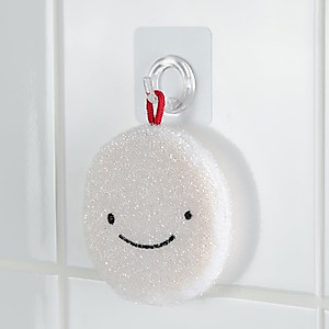 DeHUB Clear Polycarbonate Hooks 10 Packs for Hanging Heavy Duty Wall Hooks Self Adhesive Towel Cloth Coat Hooks for Bathroom Shower Kitchen Door Transparent