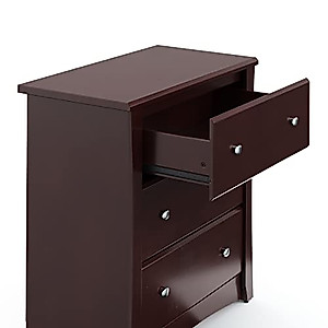 Storkcraft Crescent 3 Drawer Dresser (Espresso) – Baby and Kids Bedroom Organizer, Nursery Chest, Storage Dresser With Drawers, Universal Design
