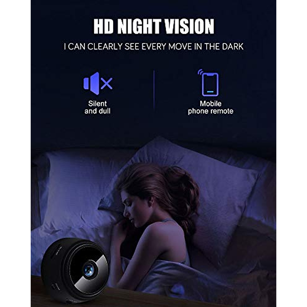 Mini Hidden Spy Camera Wireless Security WiFi Small IP Cameras Smart Home Night Virsion Magnetic Camcorder Surveillance,Built-in Battery, APP Real-time View,Indoor Outdoor Cameras, 150°Wide Angle