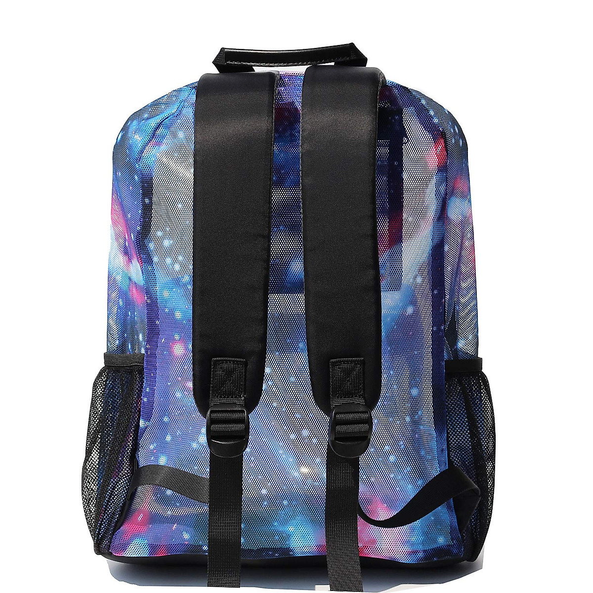 ESVAN Original Print Mesh Backpack Semi-Transparent Sackpack See Through Beach Bag Daypack Multi-Purpose Women Men Unisex (Star River)