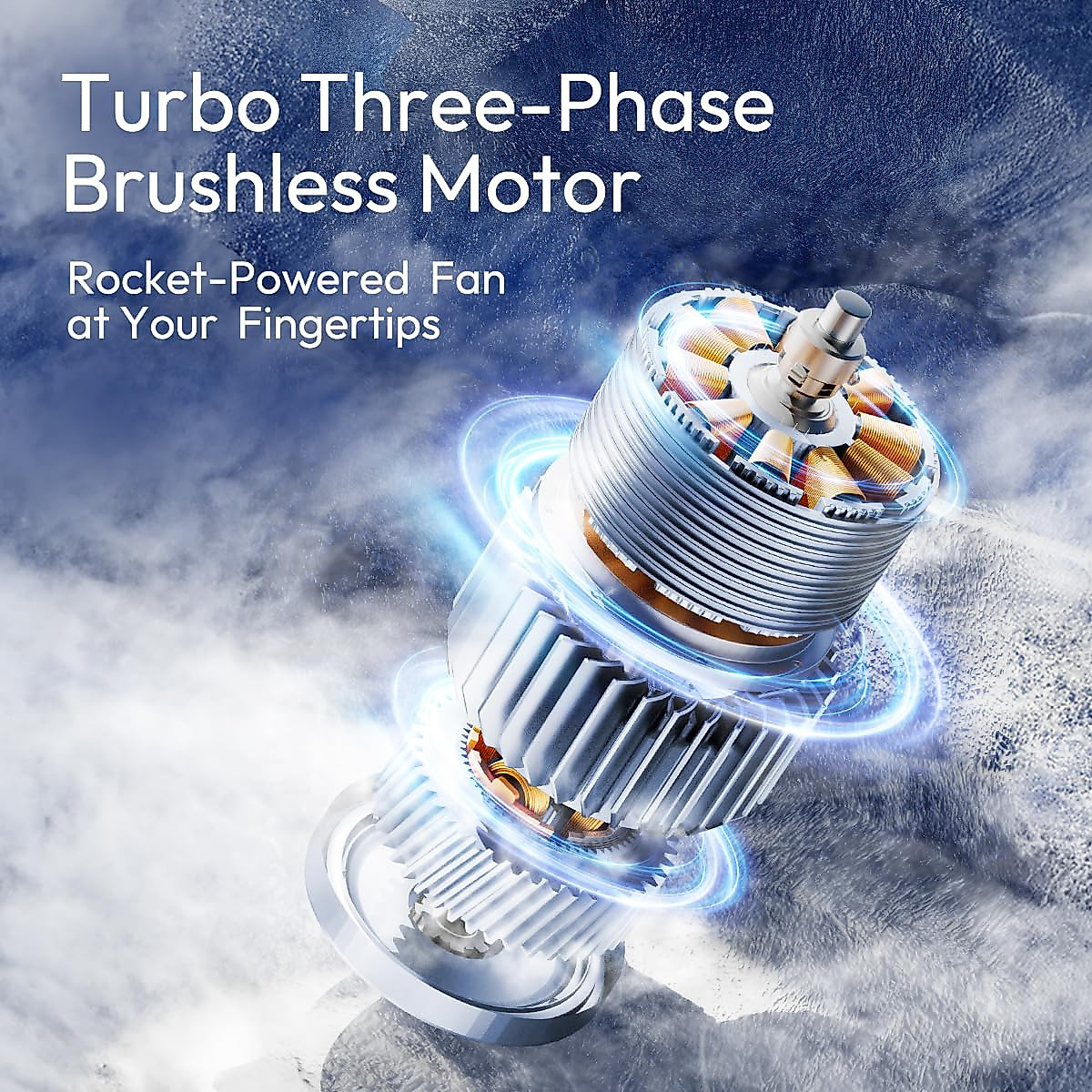 SOTHING Portable Personal Fan 199 Speeds, Turbo Handheld Fan 14h Use, 3600mAh Rechargeable Pocket Mini Travel Fan, 15000 RPM Wireless Eyelash Fan for Travel Camping Outdoor