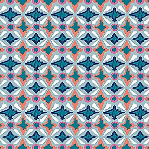 Vera Bradley Women's Lighten Up Study Hall Backpack, Water Geo, One Size